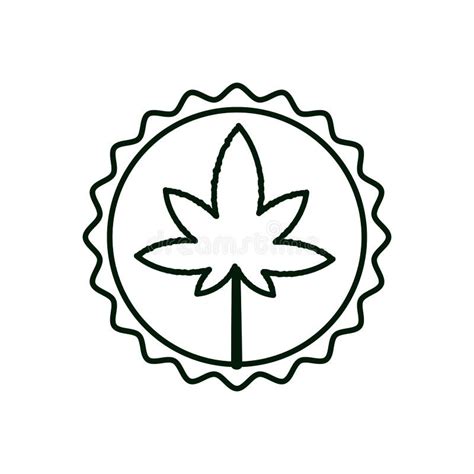 Cicular Lace With Cannabis Leaf Plant Stock Illustration Illustration Of Circle Organic