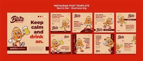 Free Psd Sports Bar For Fans And Leisure Social Media Promo Template