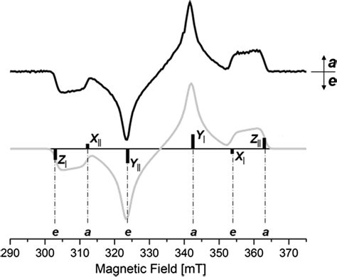 Tr Epr Spectrum Of Chl A In Bo Wscp Upper Black Line Taken 700 Ns Download Scientific