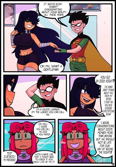 Rule 34 Blackfire Comic Dc Dc Comics Dick Grayson Female Hair Over