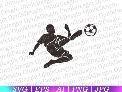 Soccer Player Svg Soccer Svg Soccer Clipart Sports Etsy