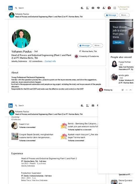 Yohanes Paulus Linkedin Pdf Business Economics Engineering