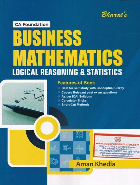 business mathematics logical reasoning and statistics for ca foundation