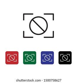 Not Focus Icon Vector Diferent Color Stock Vector Royalty Free Shutterstock
