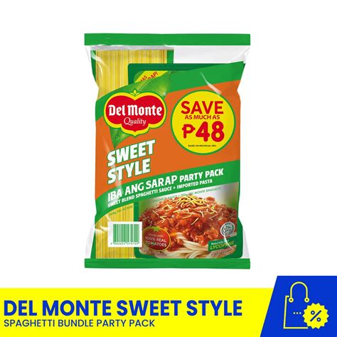 DEL MONTE Sweet Style Spaghetti Party Pack Shopee Philippines