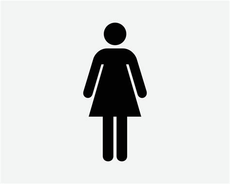Woman Stick Figure Icon Female Girl Lady Women Person Gender Sex
