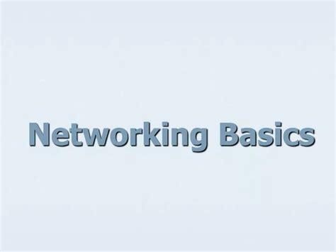 Ppt Networking Basics Powerpoint Presentation Free Download Id4966968