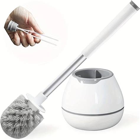 Cute Cherry Toilet Brush Holder Set Bathroom Lavatory Long Handle