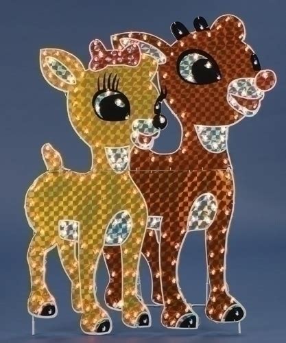 Rudolph Lighted Yard Art 4 Foot Tall Clarice And Rudolph Sold Out