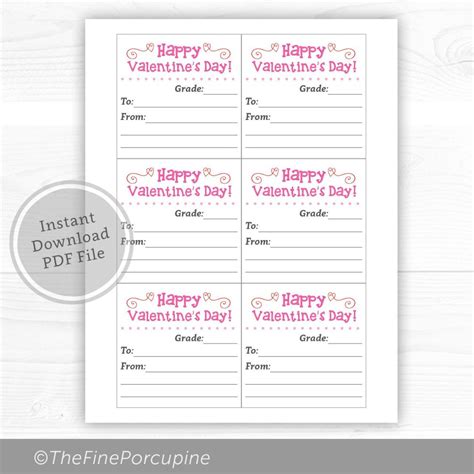 Free Printable Valentine Candy Gram Template Printable Templates Free