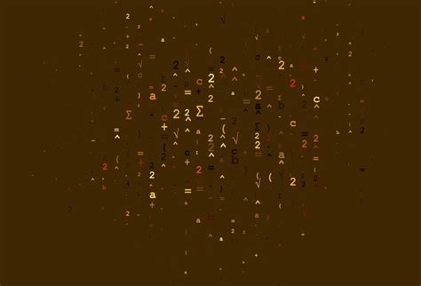 Light Orange Vector Cover With Math Elements 3292629 Vector Art At