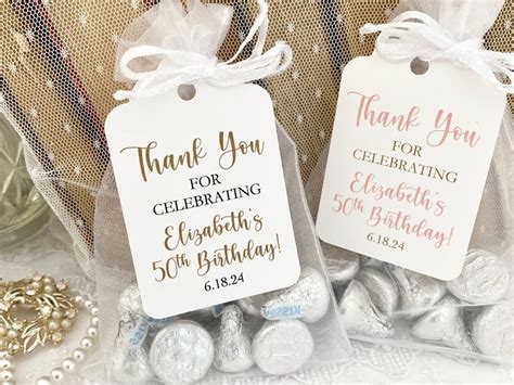 Happy 50th Birthday Favor Bags 50th Adult Birthday Treat Bags 21st