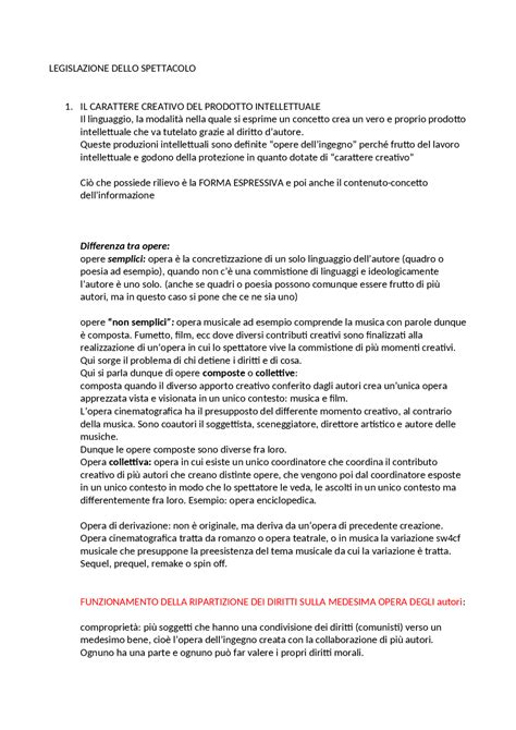 Riassunto Delle Lezioni Docsity