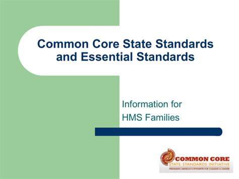 Common Core State Standards And Essential Standards