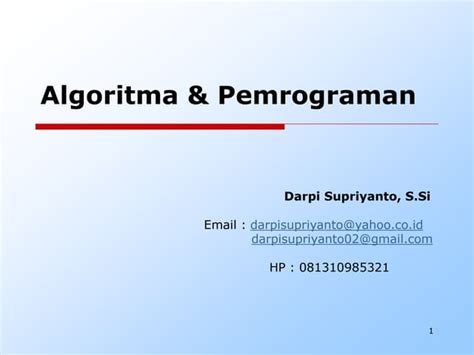 Presentasi Algoritma Dan Pemrograman Ppt