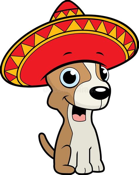 Sombrero чихуахуа иллюстрация вектора. иллюстрации насчитывающей шлем ...