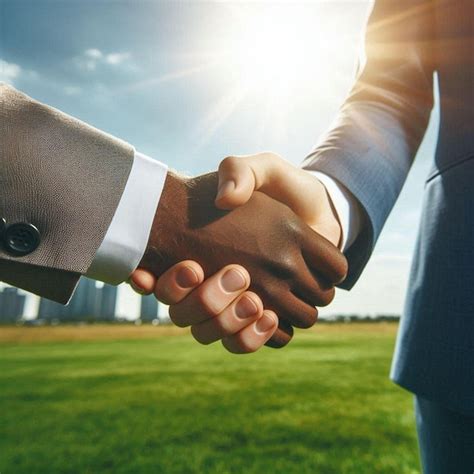 Handshake Of Unity Premium Ai Generated Image