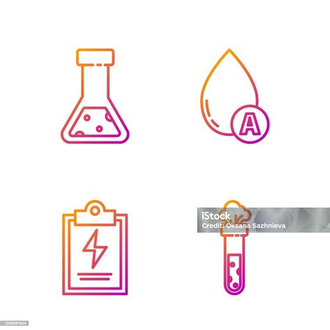 設置線試管和燒瓶化學實驗室剪貼板與清單試管和燒瓶化學和水滴漸變顏色圖示向量向量圖形及更多健保和醫療圖片 健保和醫療 分析 剪裁圖