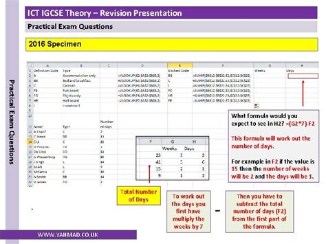 ICT IGCSE Theory Revision Presentation Practical Exam Questions