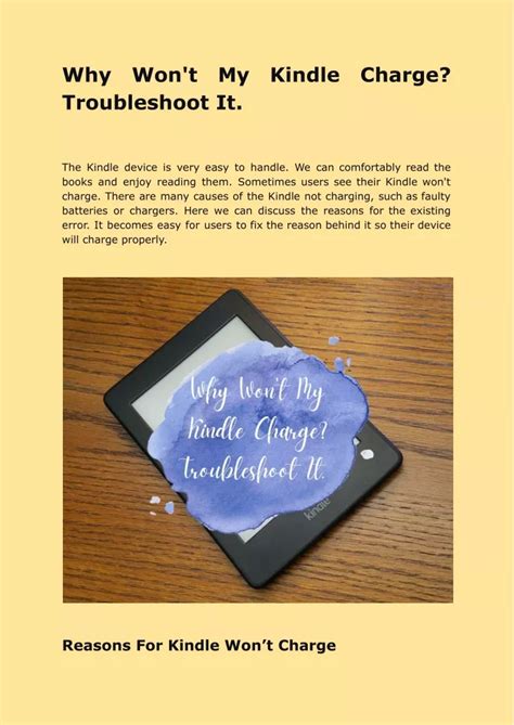 PPT Why Won T My Kindle Charge Troubleshoot It PowerPoint