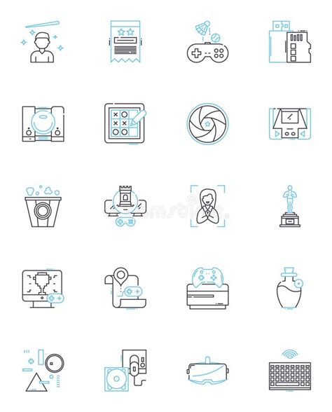 Audio Production Linear Icons Set Mixing Mastering Editing Recording Eq Compression