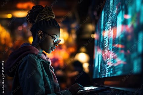 Technology Computer Cyber Hacker Futuristic Network Code Coding