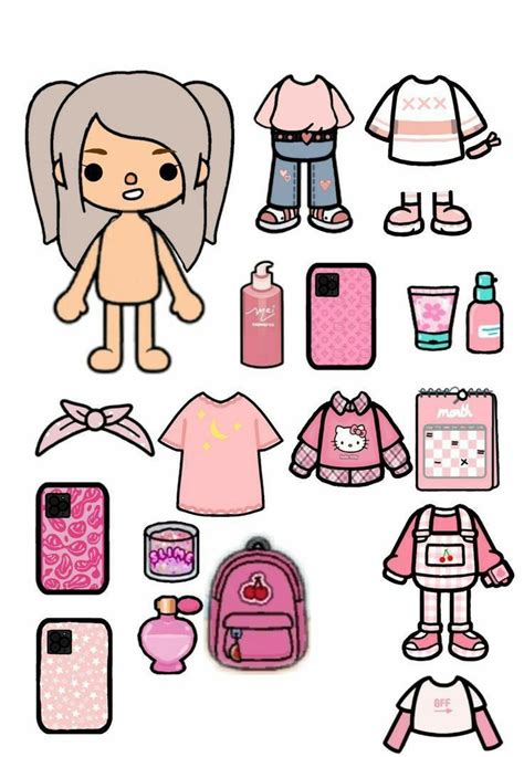 Toca Boca Free Printable Paper Dolls Paper Doll Printable Templates Paper Dolls Clothing