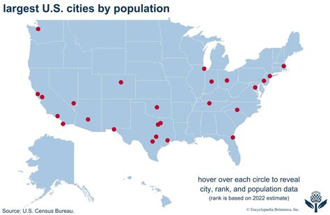 Us Cities By Population 2025 Map Rami Faith