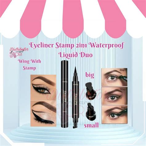Jual FEALI Eyeliner Stamp 2in1 Waterproof Liquid Duo Eyeliner Wing With Stamp ORIGINAL
