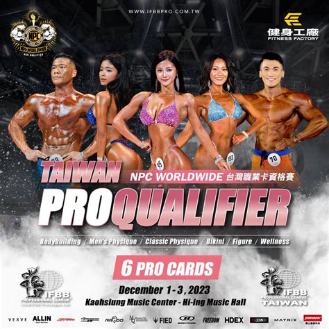 Ifbb Pro台灣職業大賽 250健美好手角逐6職業卡 力拼3座奧賽小金人 享新聞