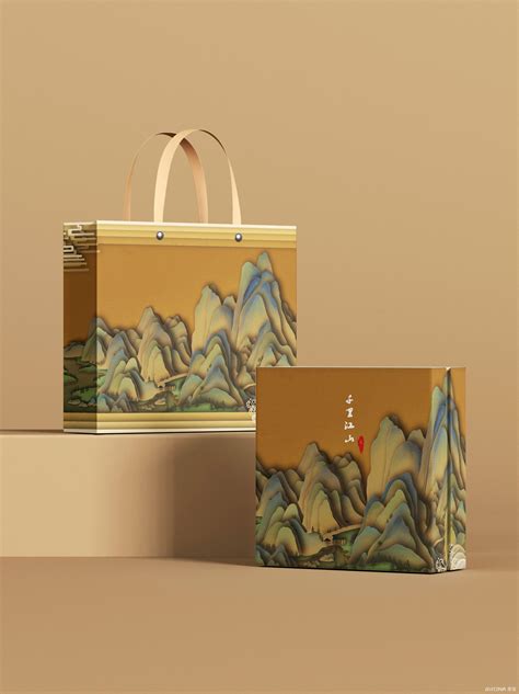 剪纸风千里江山图风格插画设计作品 设计人才灵活用工 设计dna