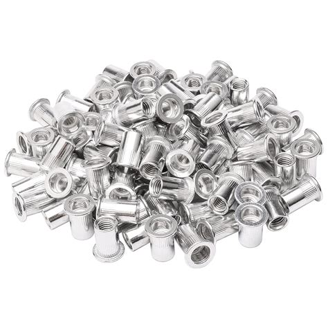 M8 8mm Flat Head Aluminum Rivet Nut Blind Insert Nut Pack Of 100 Bigamart