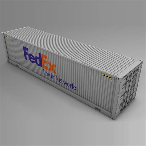 3d Model Fedex Cargo Container L722 Turbosquid 1563499