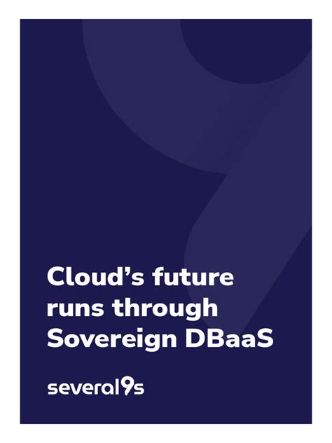 Sovereign Dbaas White Paper Pdf Cloud Computing Databases