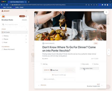 aboard on linkedin you can add data to any card and when you do that