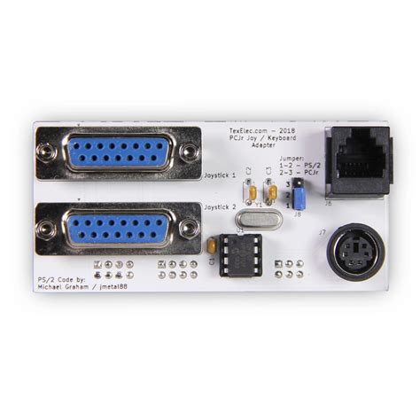 Ibm Pcjr Joystick And Keyboard Breakout Board Texelec
