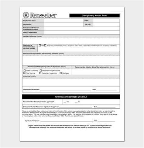 Free Employee Write Up Forms And Templates Word PDF