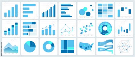 Data Visualization Types Flat Editable Vector Stock Vector Adobe Stock
