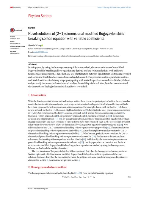 Novel Solutions Of 21 Dimensional Modified Bogoyavlenskiis Breaking Soliton Equation With