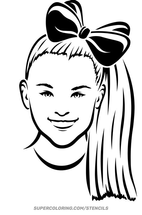Stencil Of Jojo Siwa Free Printable Papercraft Templates