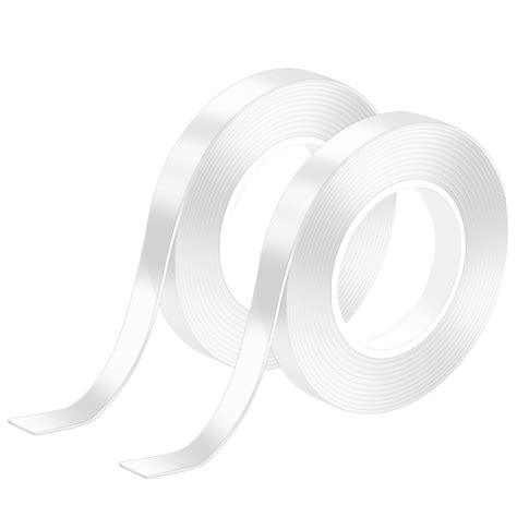 YIIFELL 6m Doppelseitiges Klebeband 2 Rollen Nano Klebeband Extra