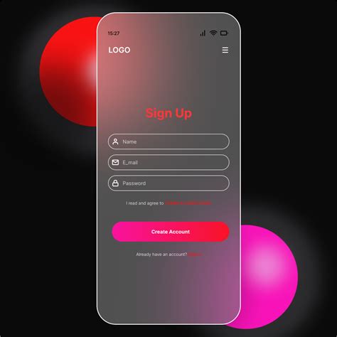 mobile app signup design behance
