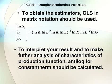 Ppt Cobb Douglas Production Function Powerpoint Presentation Free