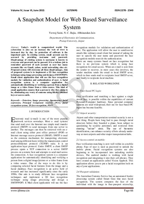 pdf a snapshot model for web based surveillance system