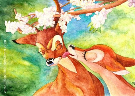 Twitterpated Bambi And Faline By Zarielcharoitite On Deviantart Bambi