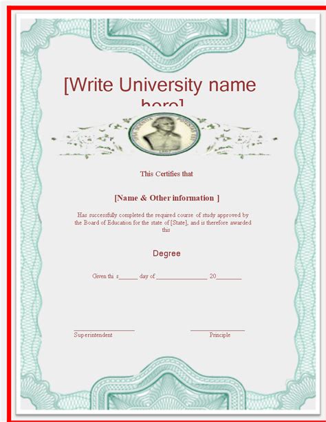 University Degree Certificate Template Templates At