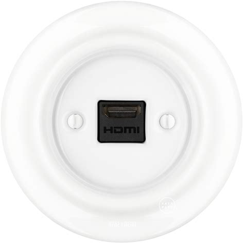 Porcelain Wall Socket White Hdmi Dyke And Dean