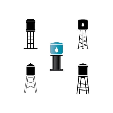 Icono De La Torre De Agua Vector Premium