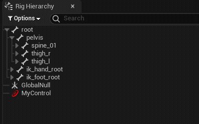 Controls Bones And Nulls In Control Rig In Unreal Engine Unreal Engine Documentation