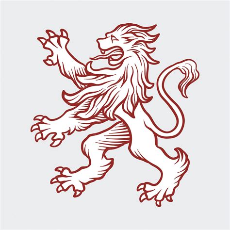 Animaux Pour Lhéraldique Dans Le Style Vintage Illustration Vecteur